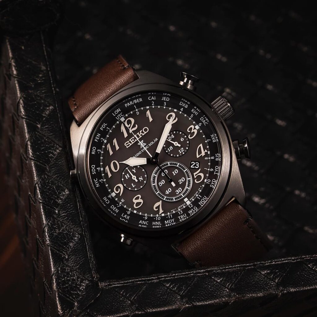 Seiko Prospex World Time Radio-Sync Solar Chronograph SSG015 - Corvus