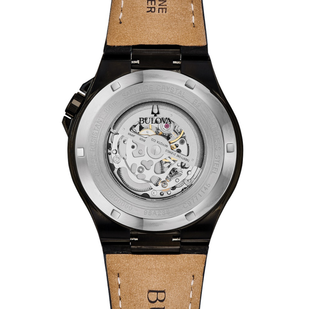 Bulova Maquina Skeleton All Black Automático 98A238 - Corvus