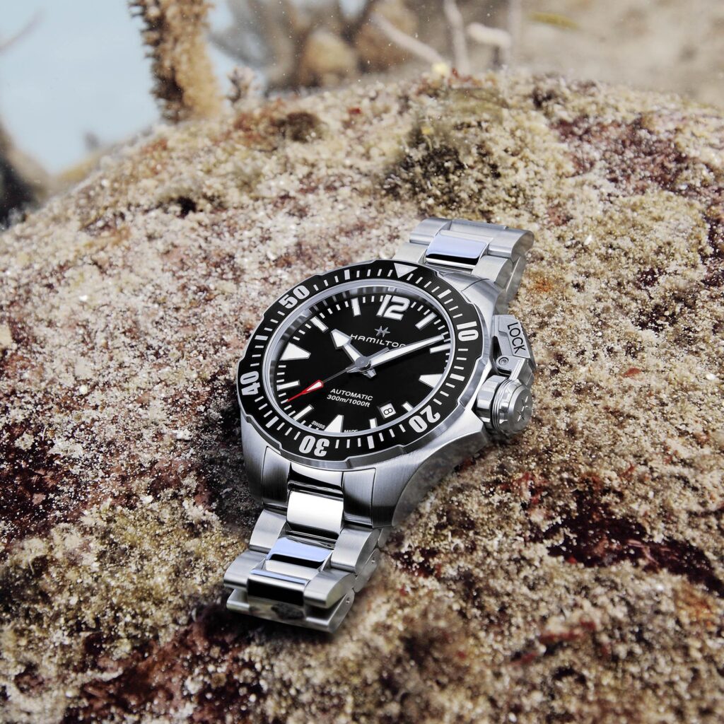Hamilton Khaki Navy Frogman Black Steel Automático H77605135 - Corvus