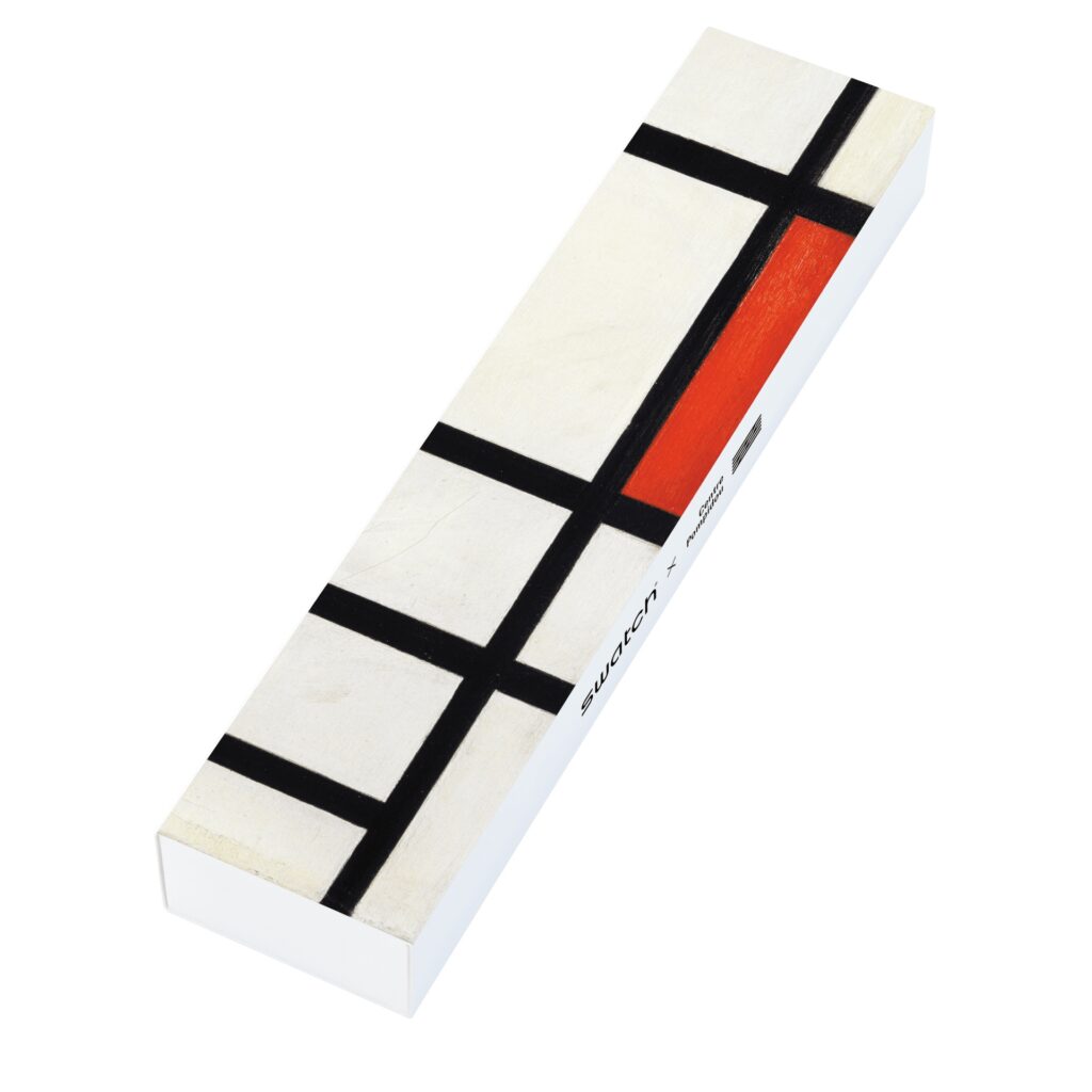 Swatch X CENTRE POMPIDOU Red, Blue and White, By Piet Mondrian SUOZ344 ...